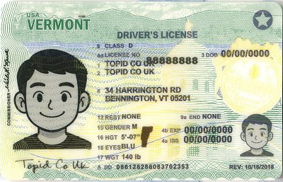 Vermont - Premium Scannable ID | Fast & Secure Delivery | TopID